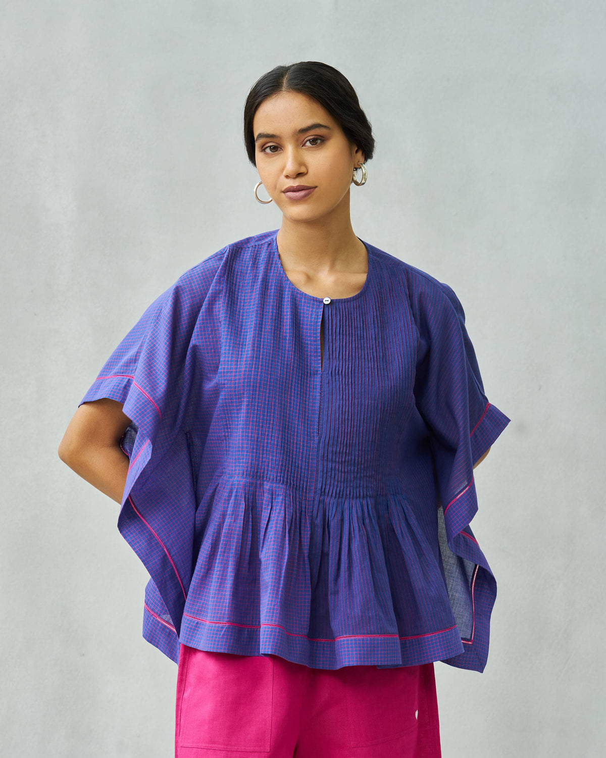 Jacaranda Boxy Top - Purple & Berry – Nicobar Global