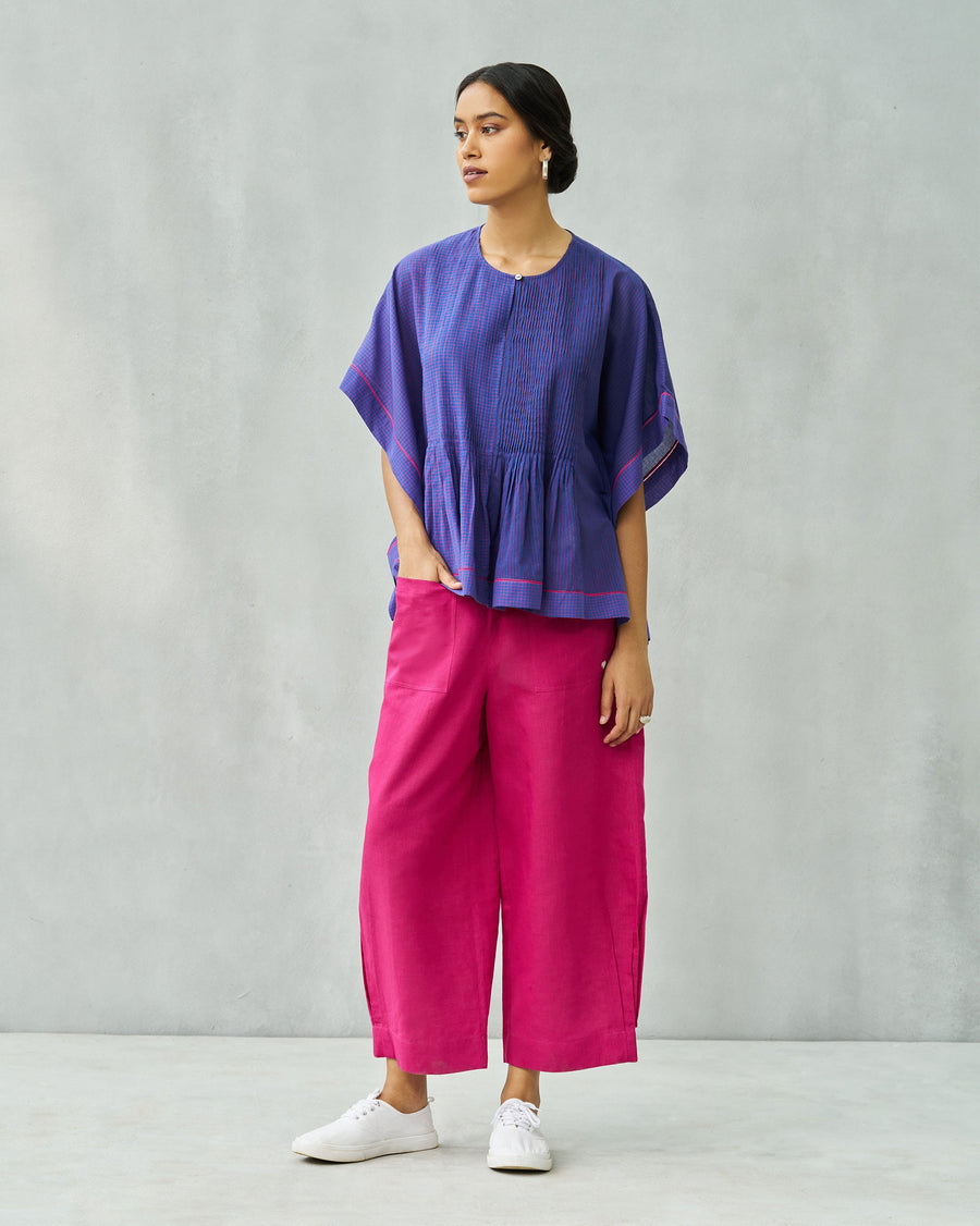 Jacaranda Boxy Top - Purple & Berry – Nicobar Global